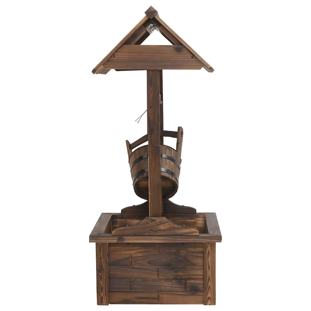 vidaXL Vattenbrunn med pump 57x50x112 cm massivt granträ | vidaXL.se