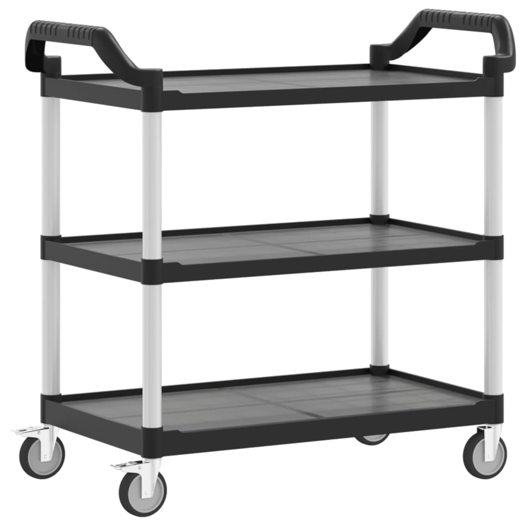 vidaXL Rullvagn 3 nivåer svart 99x50x96 cm aluminium | vidaXL.se