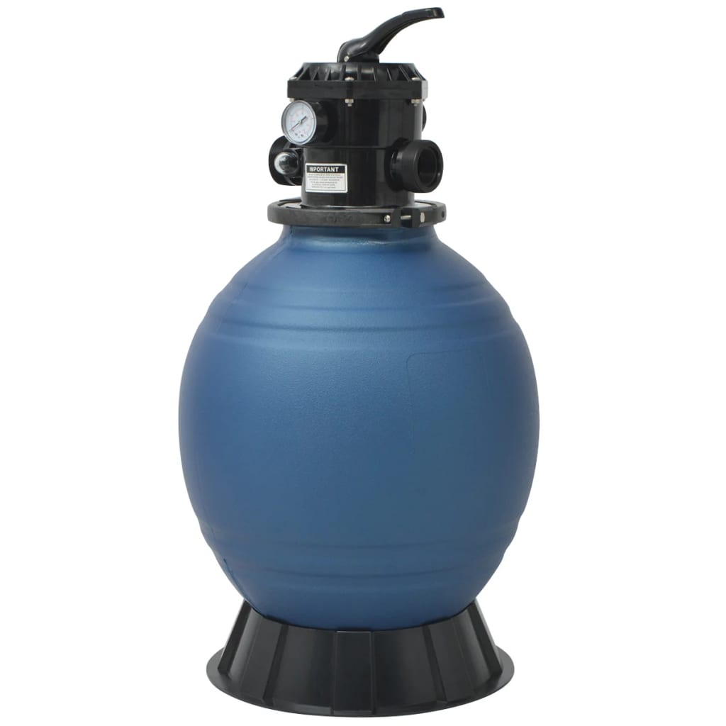 vidaXL Sandfilter och 6-vägsventil blå 460 mm | vidaXL.se