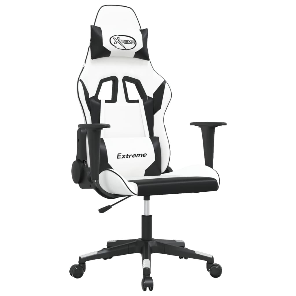 vidaXL Gamingstol vit och svart konstläder | vidaXL.se